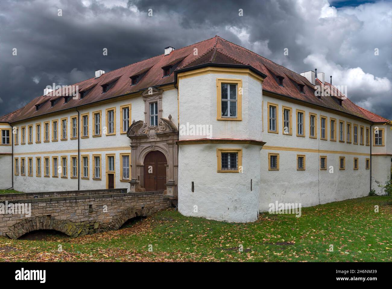 Former moated castle, castle of Wonfurt, 16th century, Wonfurt, Lower Franconia, Bavaria ...