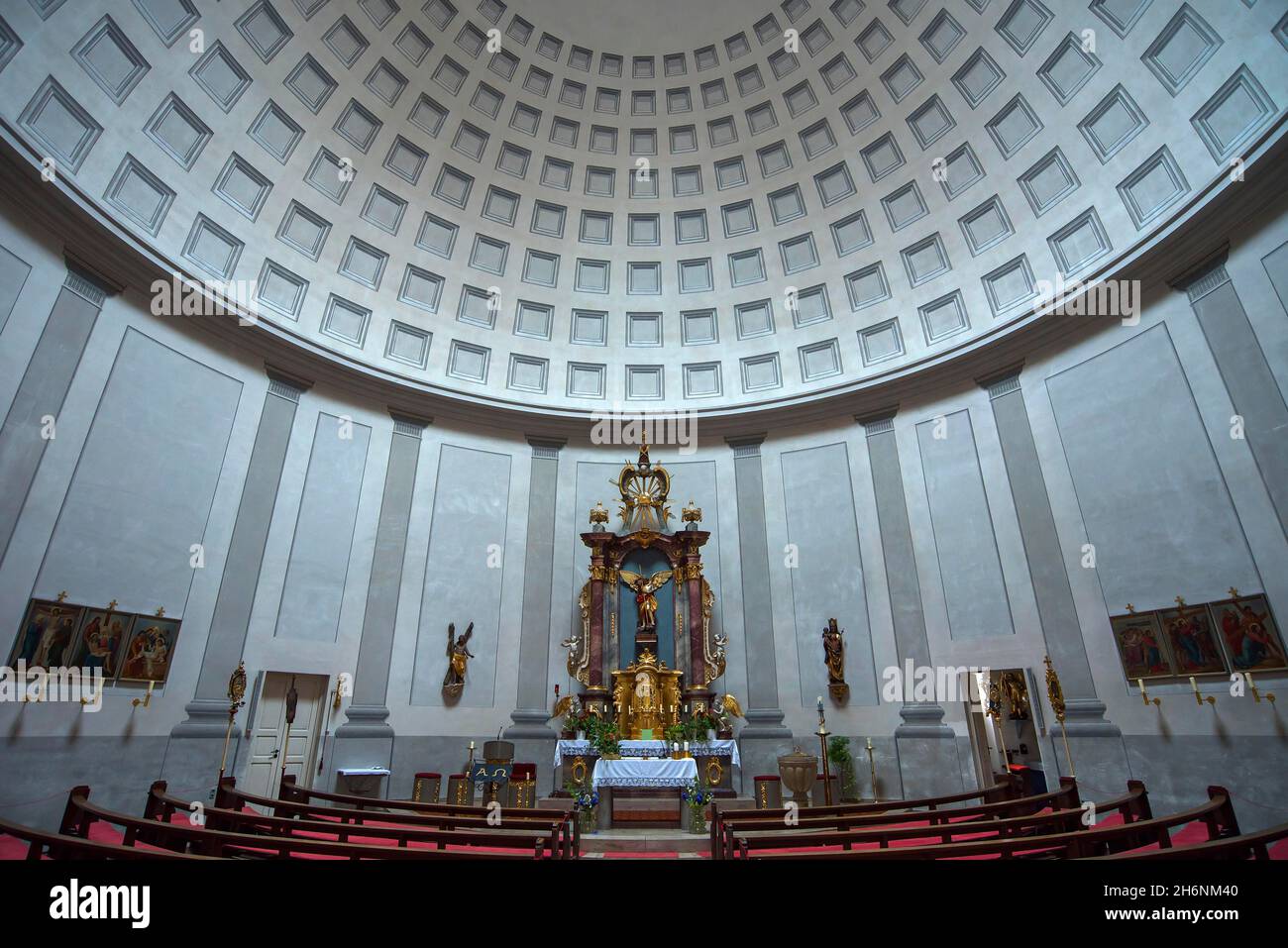 Altar with dome of St. Andrew's Church, built in 1817 on the model of ...