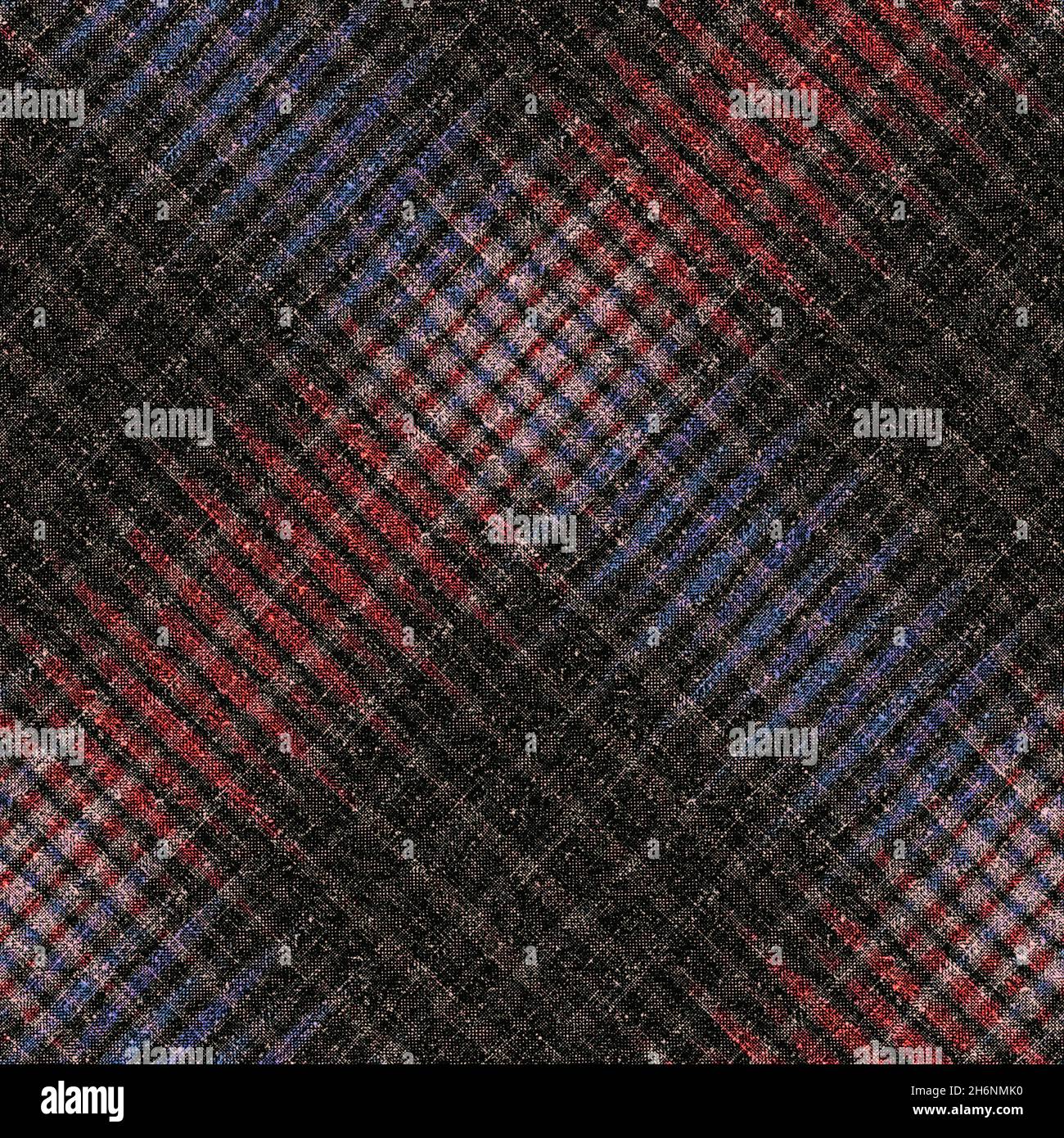 Retro red black buffalo plaid check seamless pattern. Traditional ...