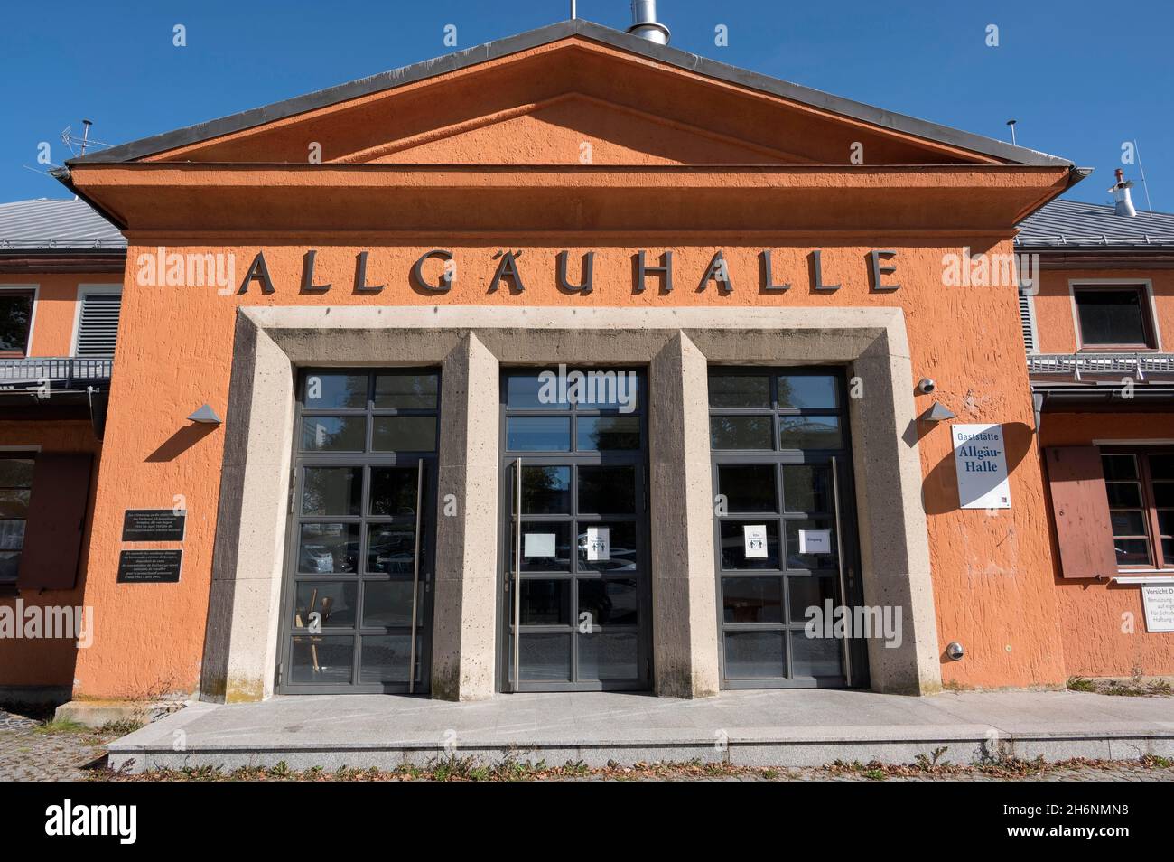 The Allgaeuhalle, built in 1928 as an animal breeding hall, Kempten ...