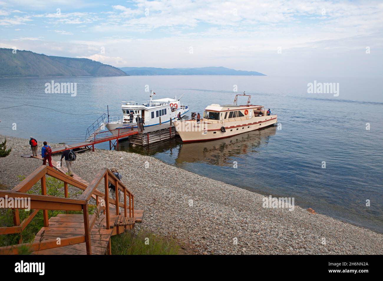 Boats at Lake Baikal, Irkutsk Province, Siberia, Russia Stock Photo - Alamy