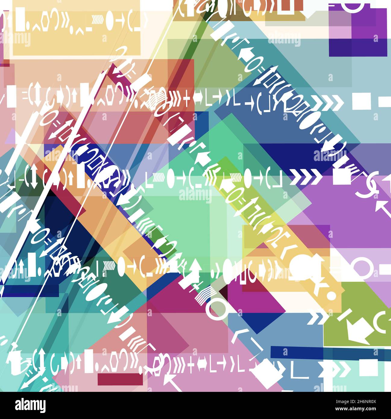 abstract background with squares and signs Stock Photo - Alamy