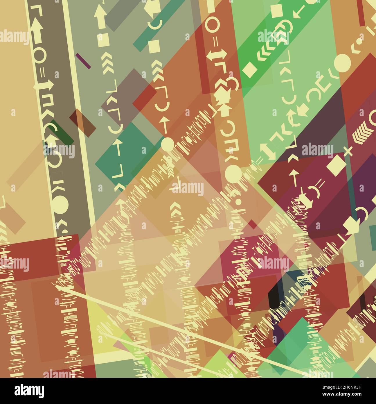 abstract background with squares and signs Stock Photo - Alamy