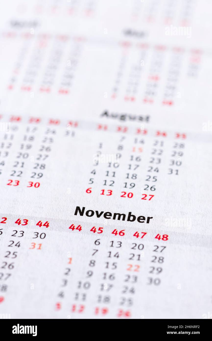 Annual calendar hi-res stock photography and images - Alamy