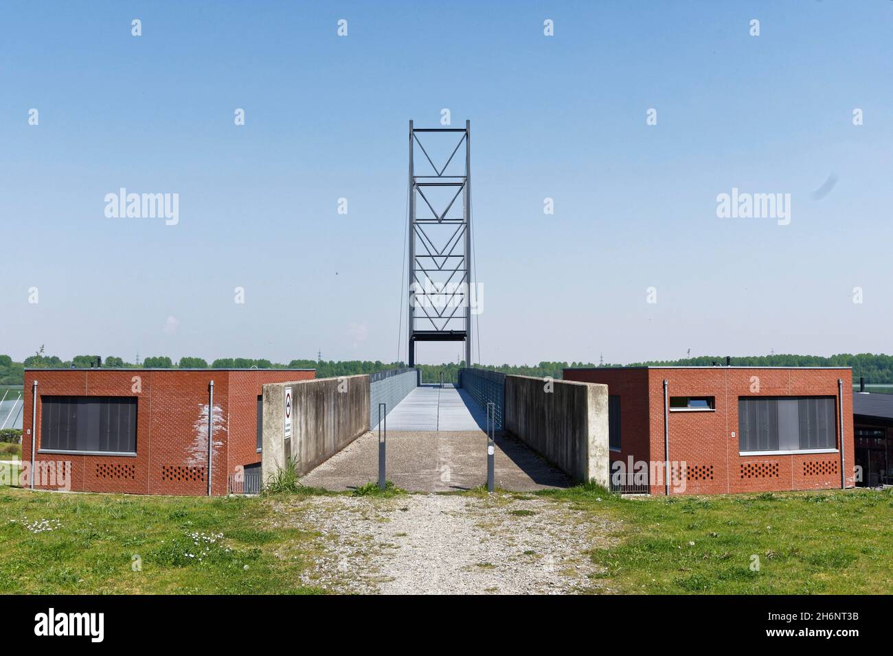 Observation platform Blausteinsee, Eschweiler, NRW, Germany Stock Photo ...