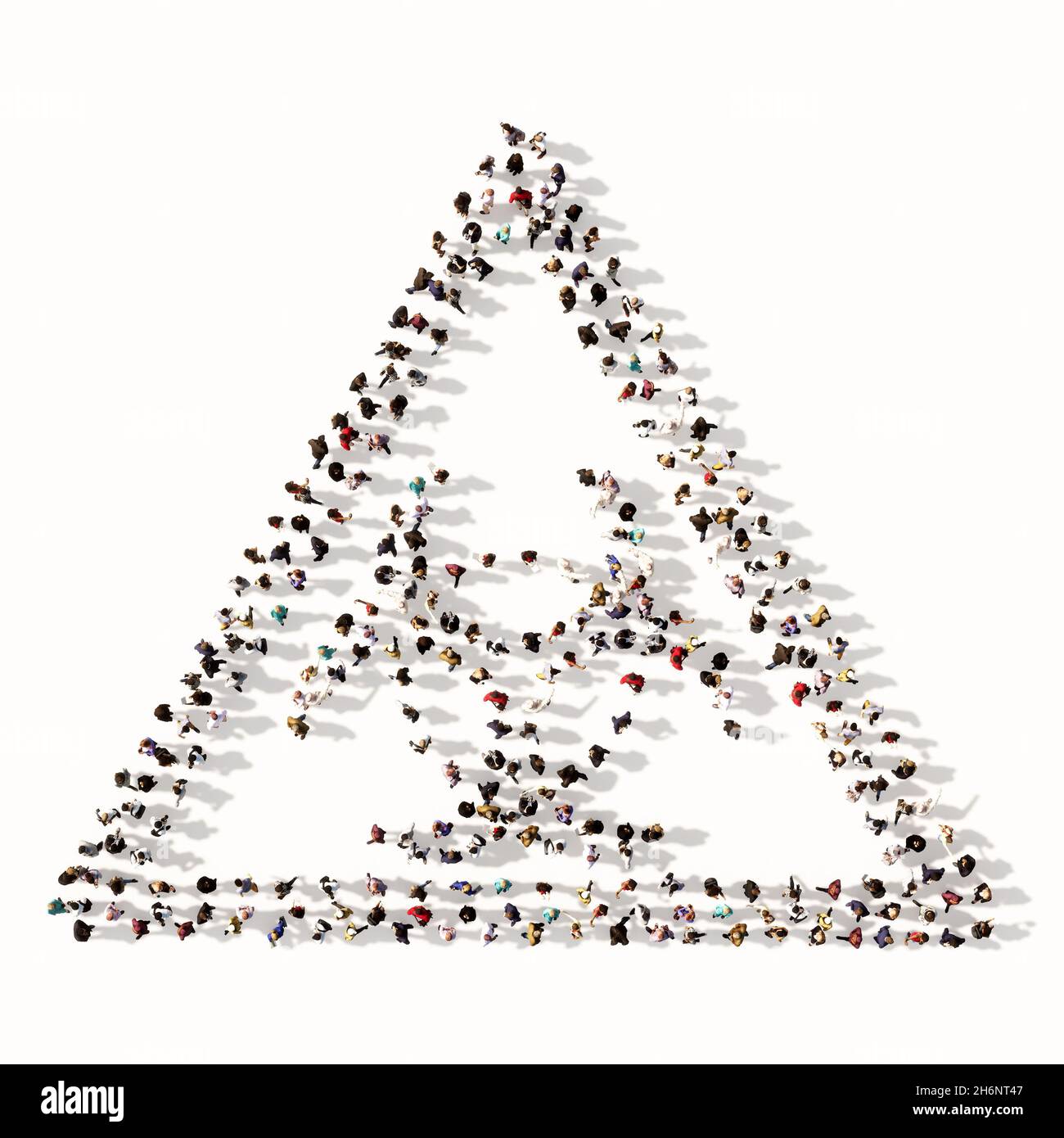 Concept conceptual large community of people forming toxic icon. 3d ...