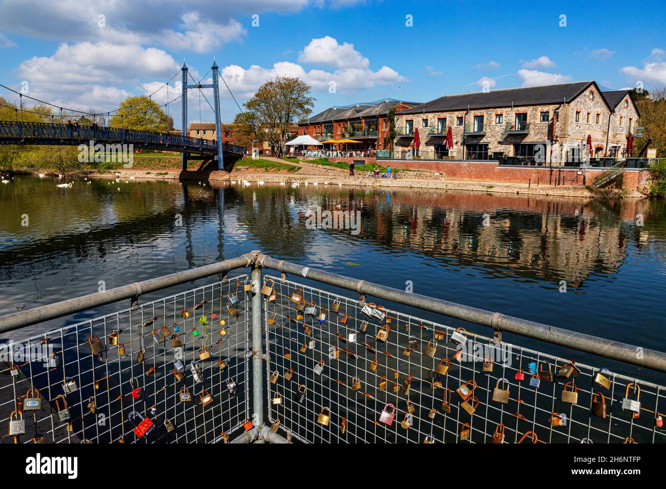 Cricklepit suspension bridge hi-res stock photography and images - Alamy
