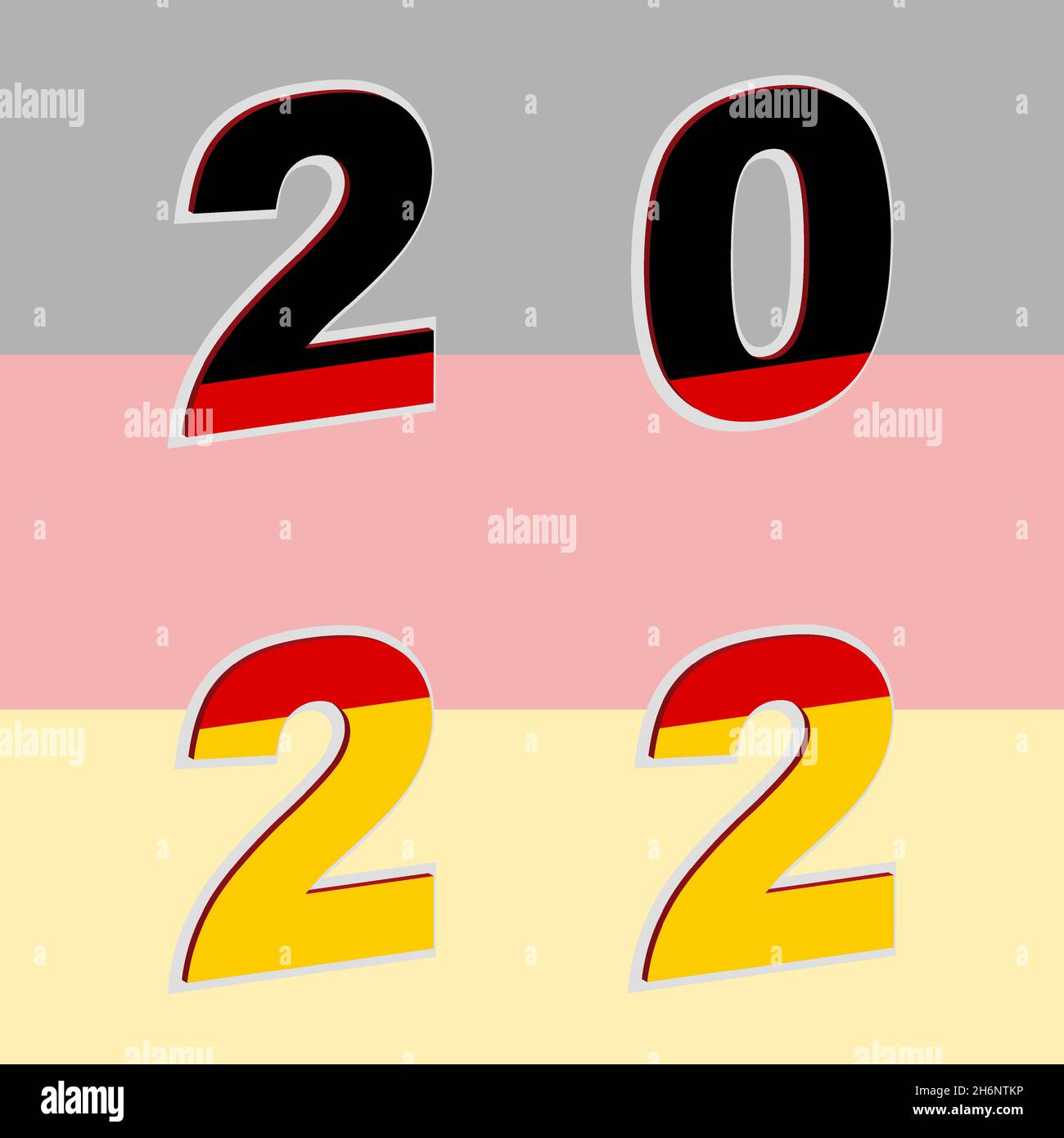 Germany flag on the year 2022. Vector illustration Stock Vector Image ...