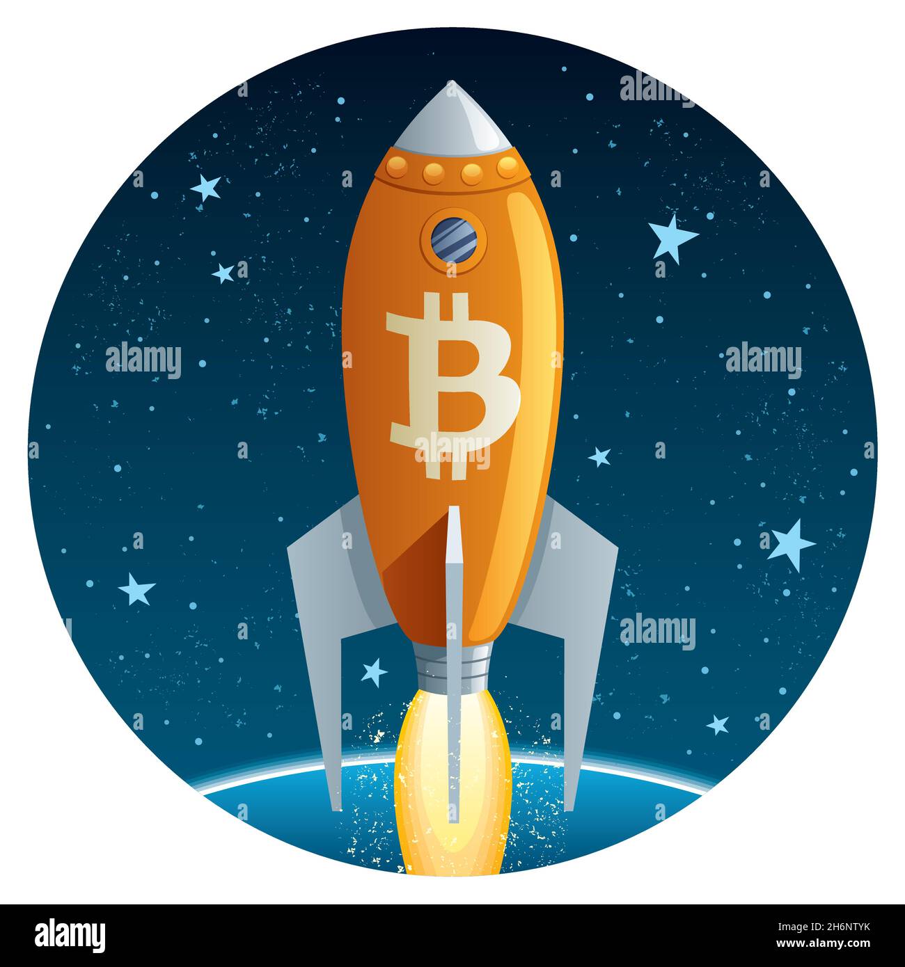 Bitcoin coin in digital Cut Out Stock Images & Pictures - Alamy