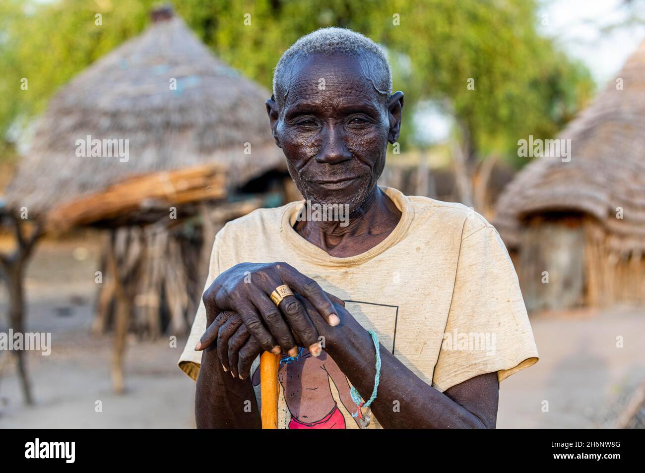 Older man from the Toposa tribe, Eastern Equatoria, South Sudan Stock ...