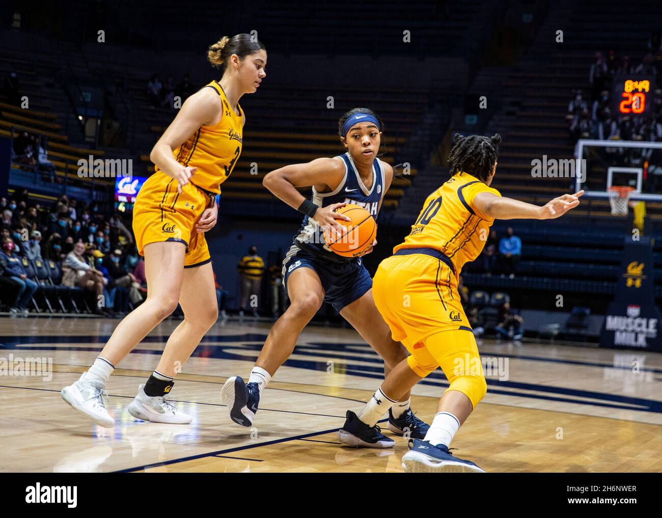 Berkeley, CA U.S. 16th Nov, 2021. A. Utah State forward Laci Hawthorne ...