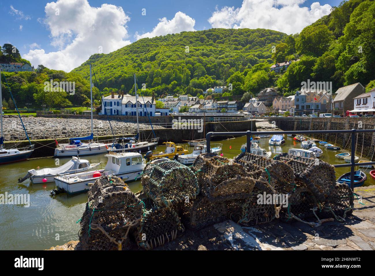 Lynmouth Harbour on the North Devon Coast in Exmoor National Park ...