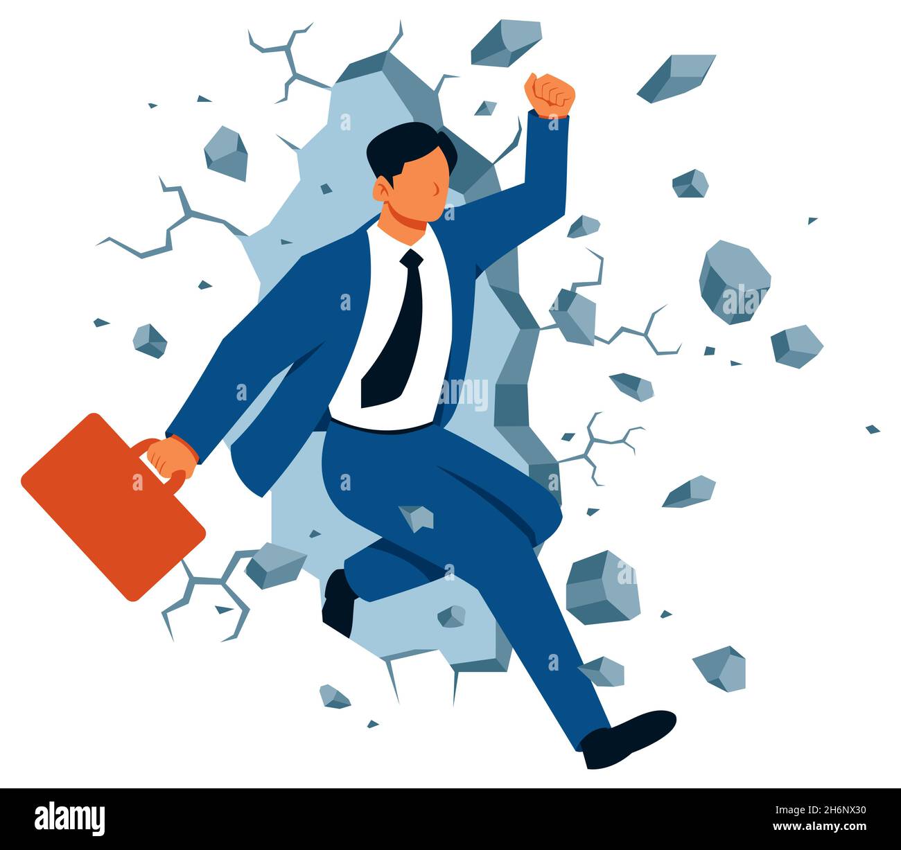 Punch through wall Stock Vector Images - Alamy