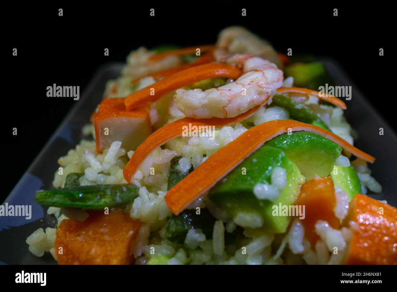 rice salad with shrimp Stock Photo - Alamy