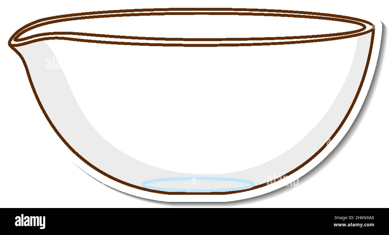 Empty bowl kitchenware sticker illustration Stock Vector Image & Art ...