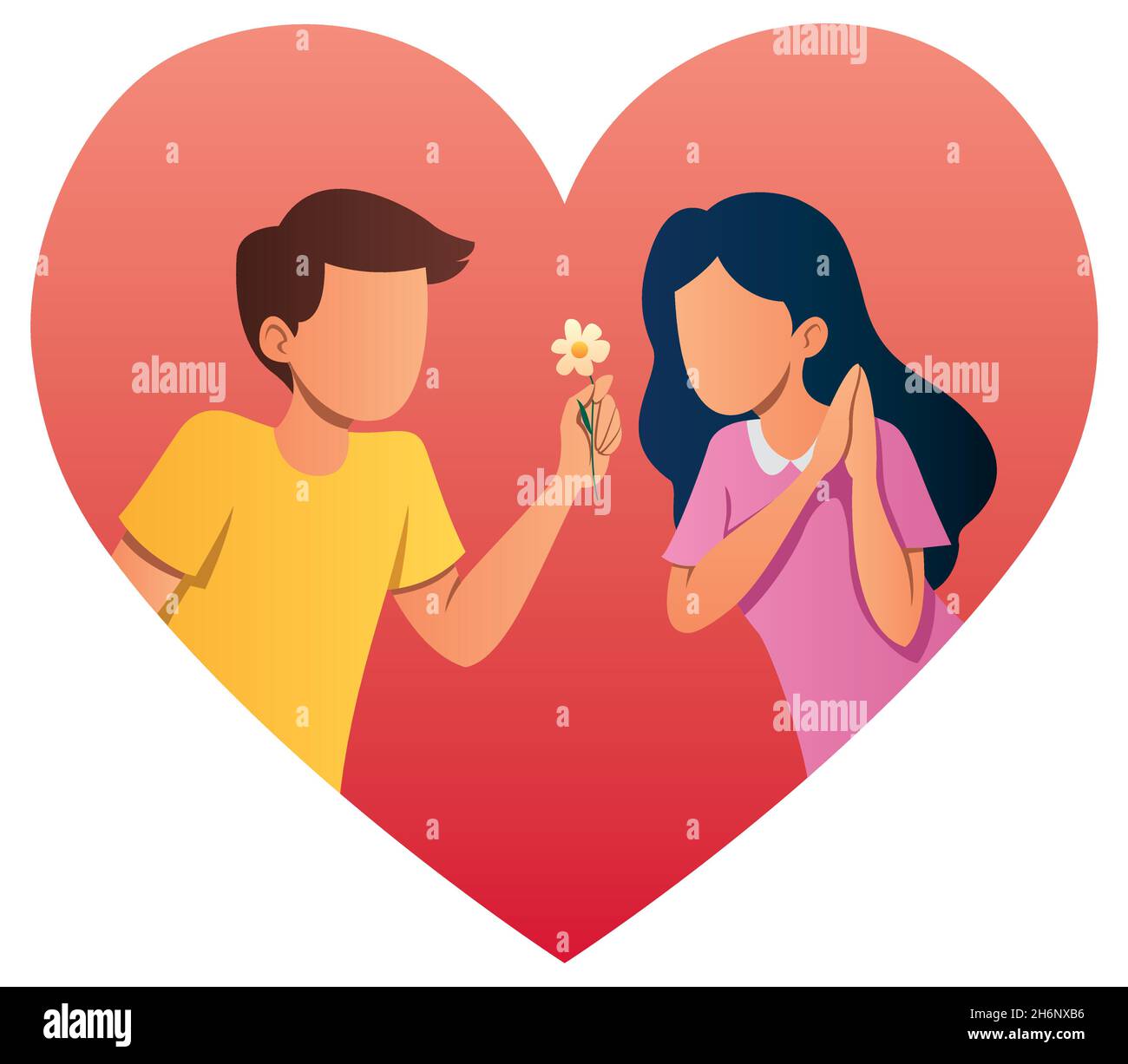 Falling in Love Flat Design Stock Vector Image & Art - Alamy