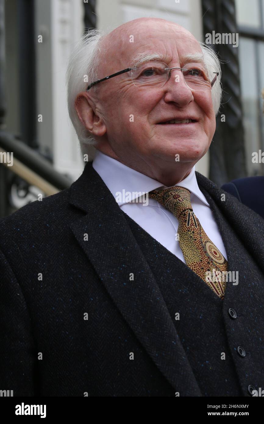 Michael D Higgins, President of Ireland, at the Mansion House for the ...