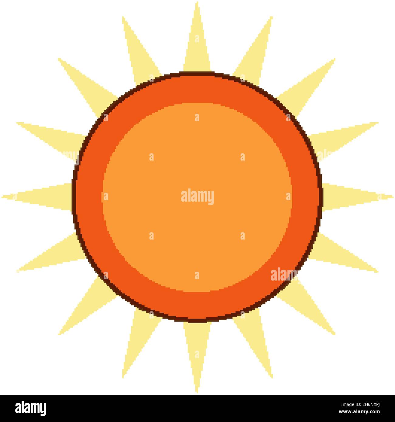 Simple sun symbol on white background illustration Stock Vector Image ...