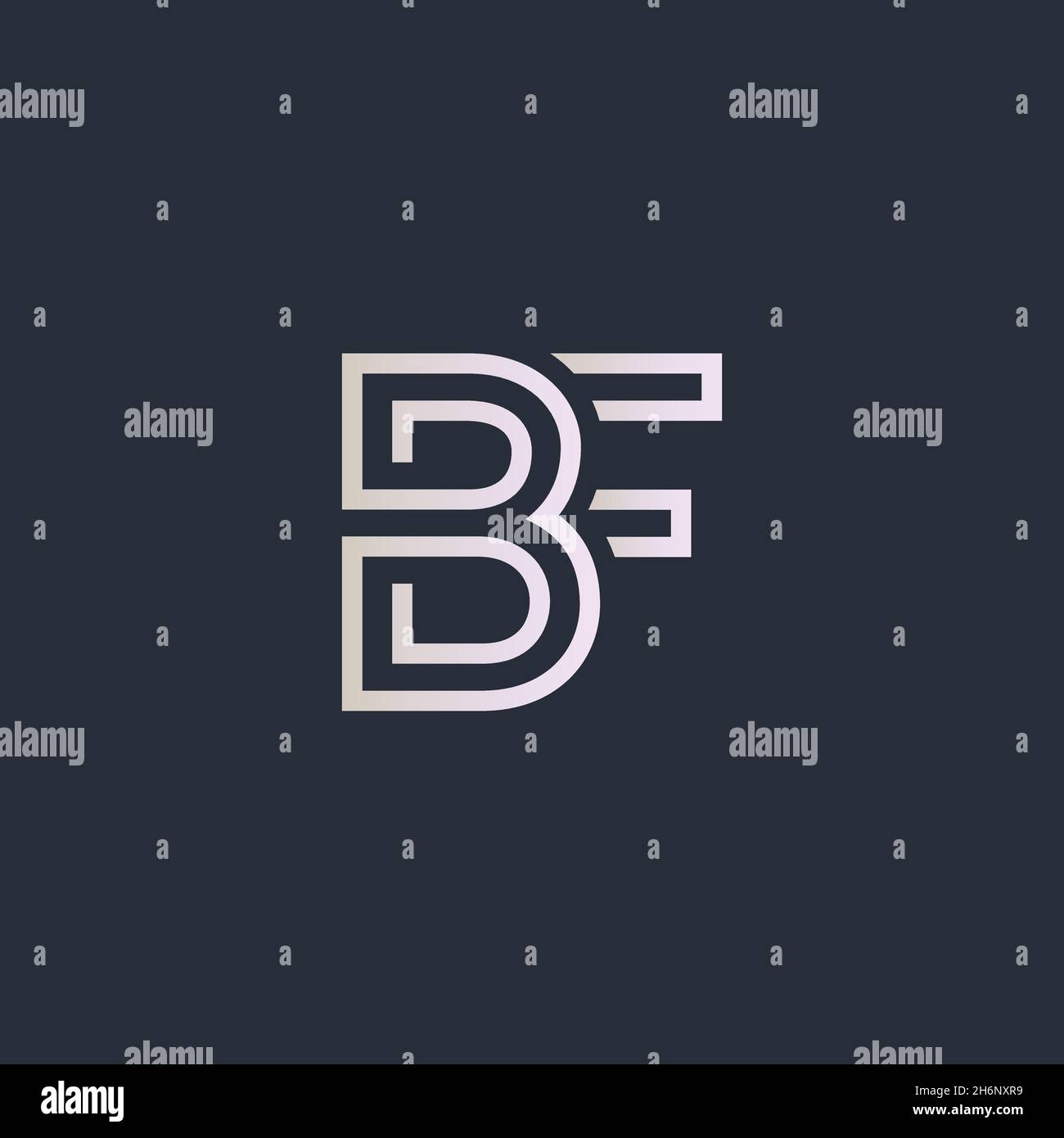 creative Letter BF logo design elements. simple letter BF letter logo ...