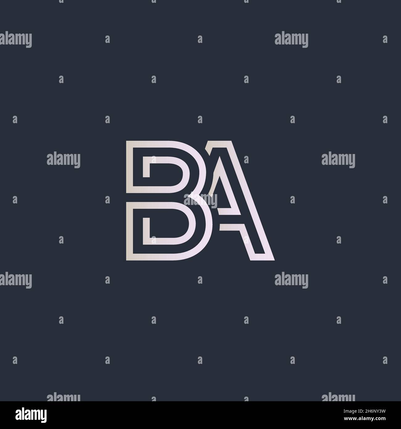 creative Letter BA logo design elements. simple letter BA letter logo ...
