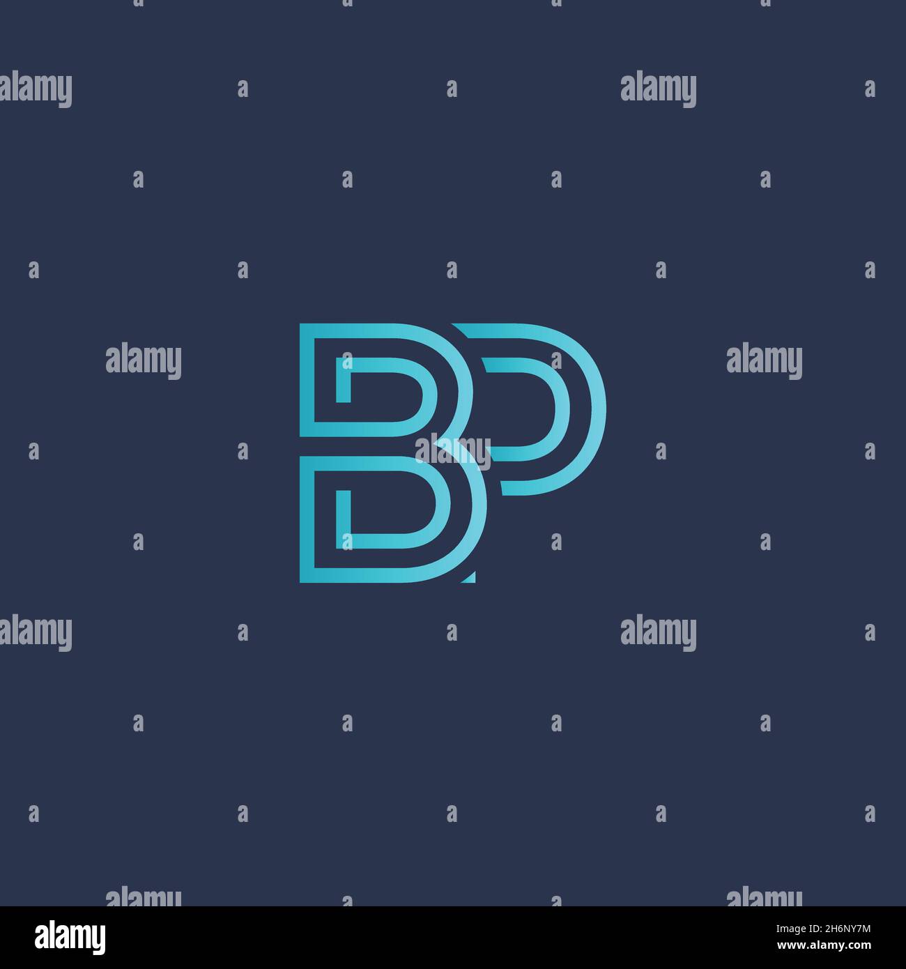 creative Letter BP logo design elements. simple letter BP letter logo ...