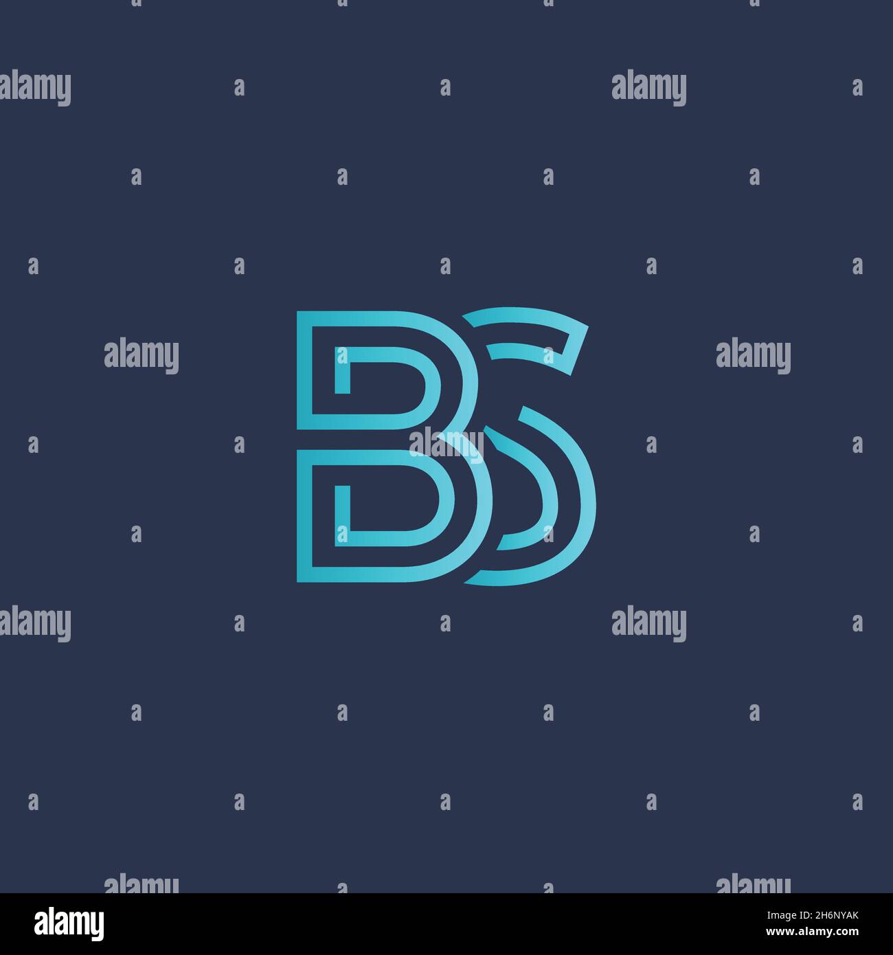 creative Letter BS logo design elements. simple letter BS letter logo ...