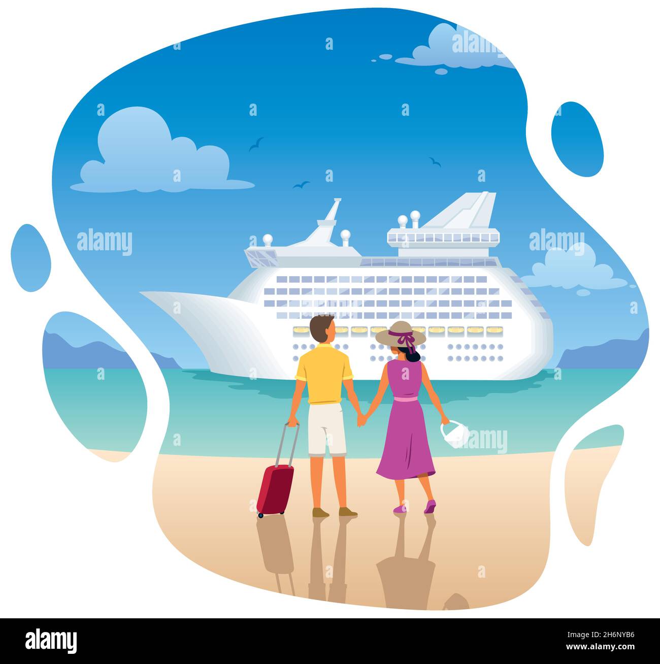 Man and woman going on travel Stock Vector Images - Alamy