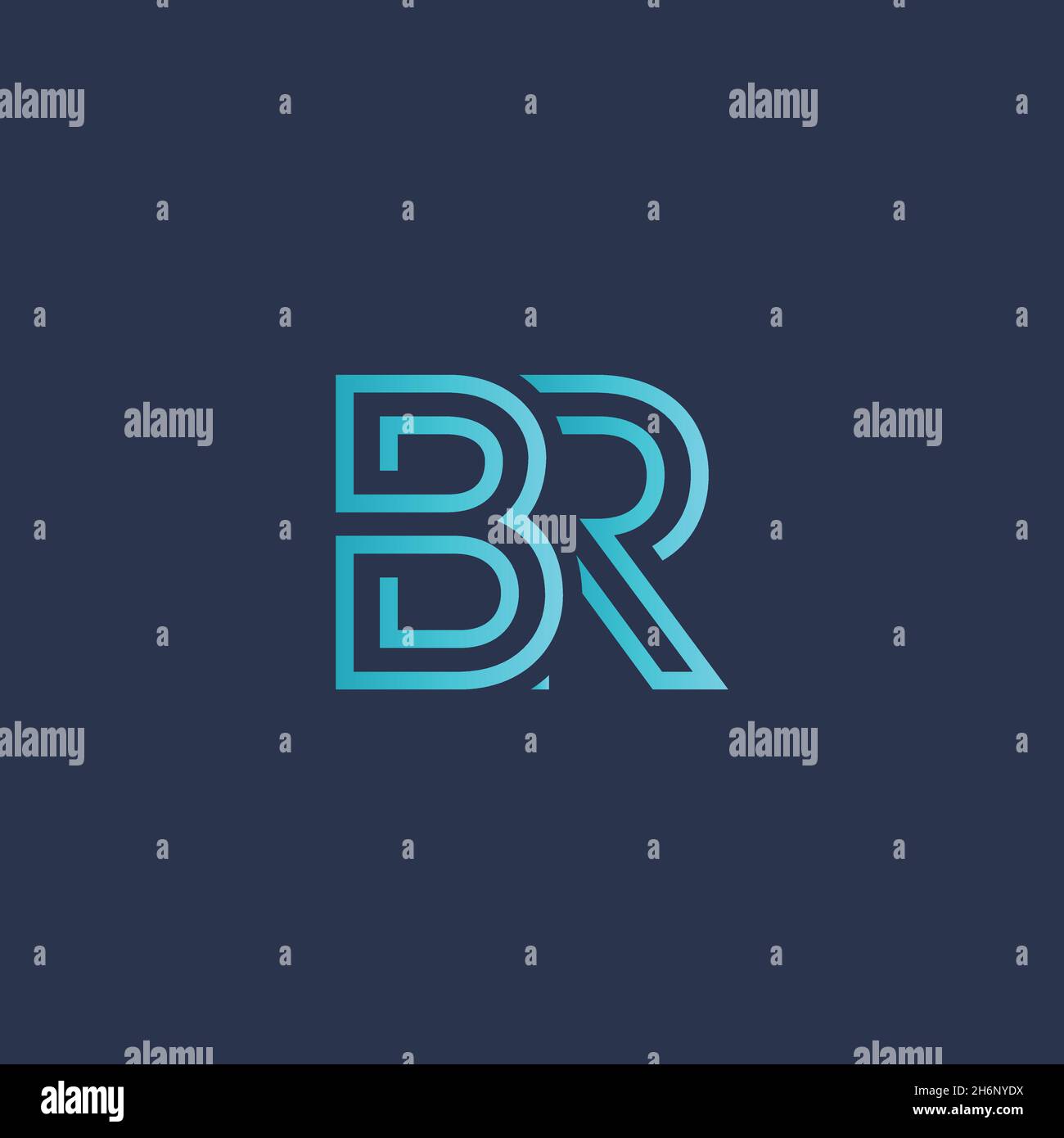 creative Letter BR logo design elements. simple letter BR letter logo ...