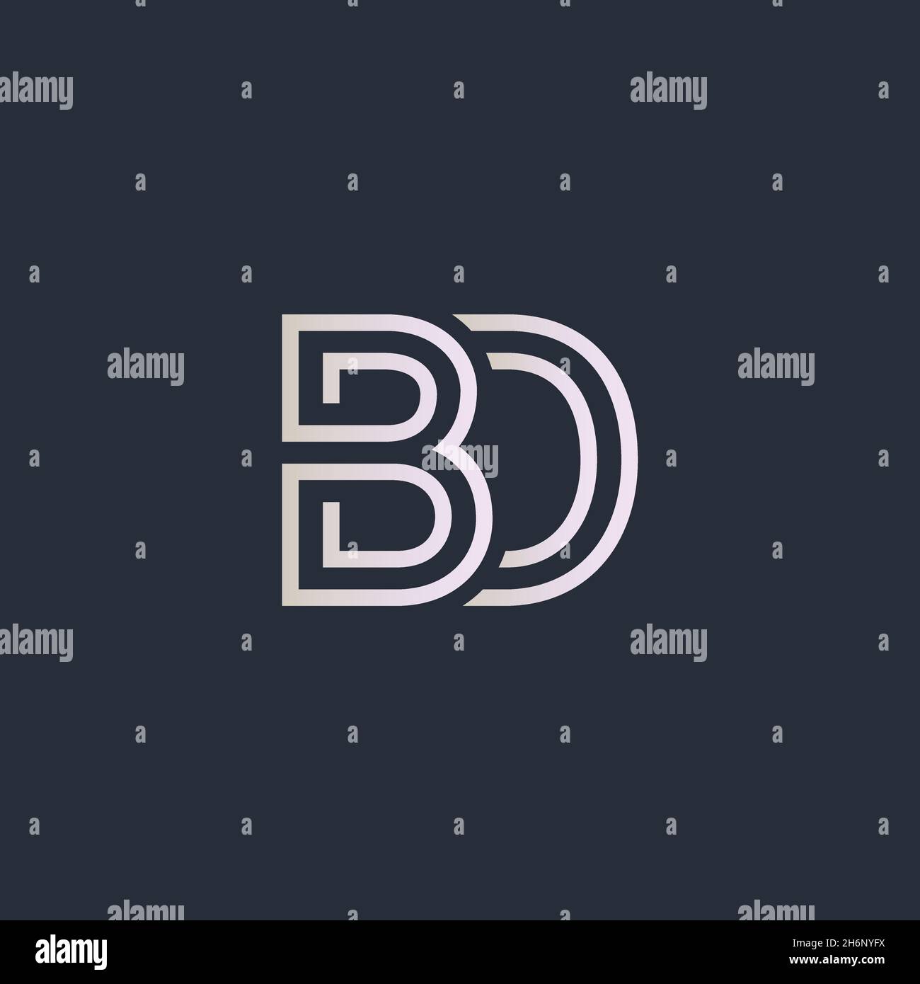 creative Letter BD logo design elements. simple letter BD letter logo ...