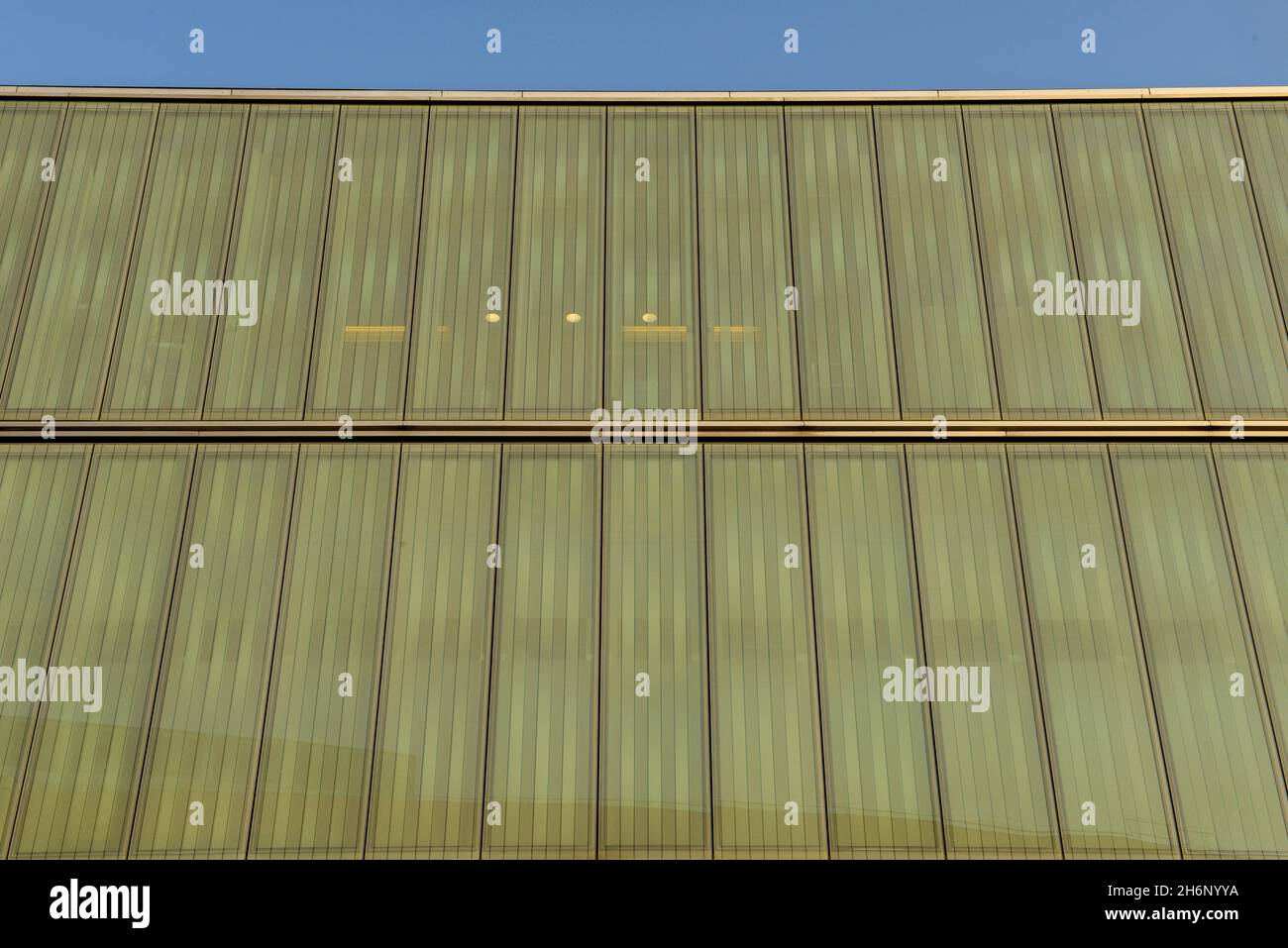 Solar panels of a modern building for renewable energy at Basel on ...