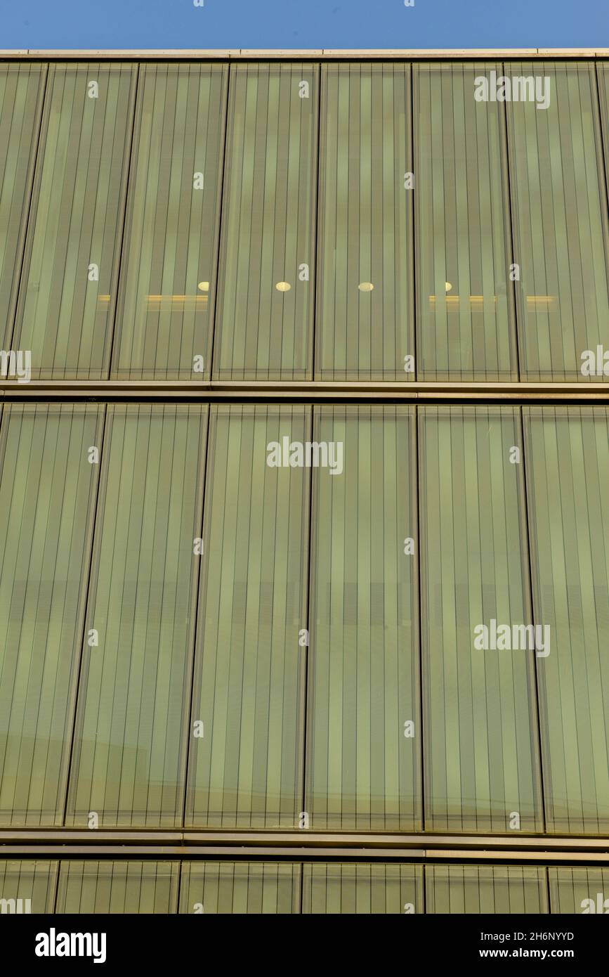 Solar panels of a modern building for renewable energy at Basel on ...