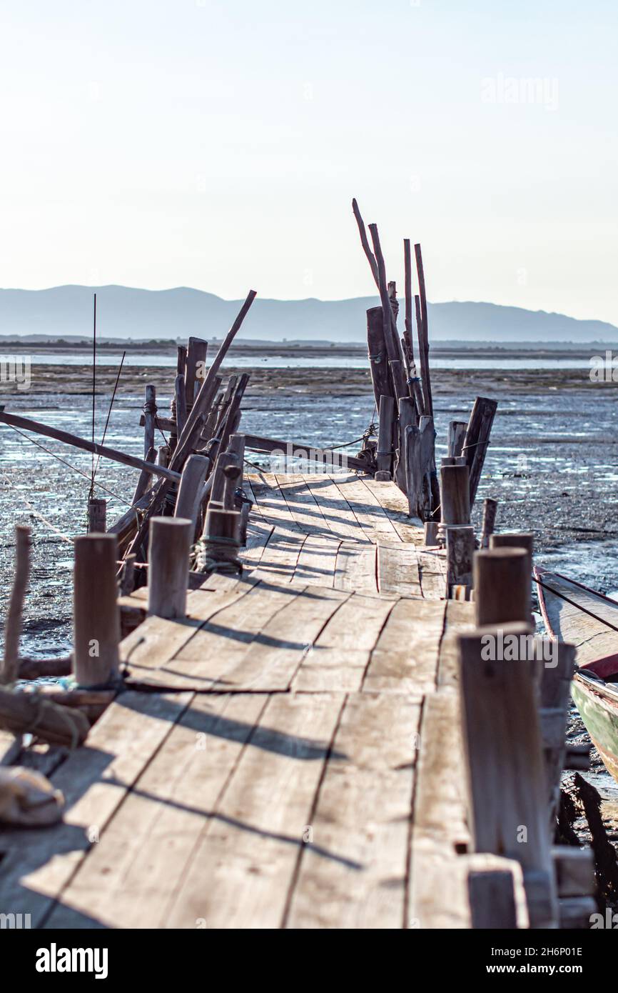 Traditional fishing port in the Comporta village in Portugal Stock ...