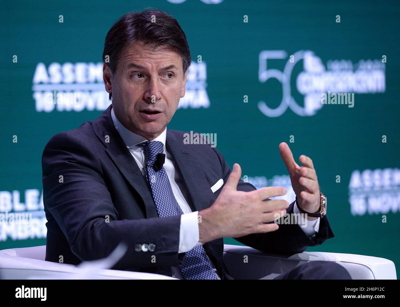 Italy, Rome, november 16, 2021 : Giuseppe Conte, former italian prime ...