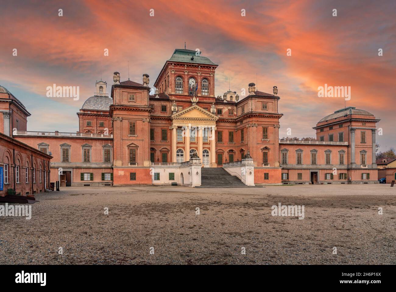 Racconigi, Cuneo, Piedmont, Italy - November 16, 2021: The Royal Castle ...