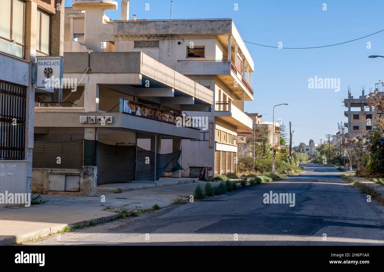 Abandoned city of Varosha, Famagusta, Cyprus had been closed to the ...