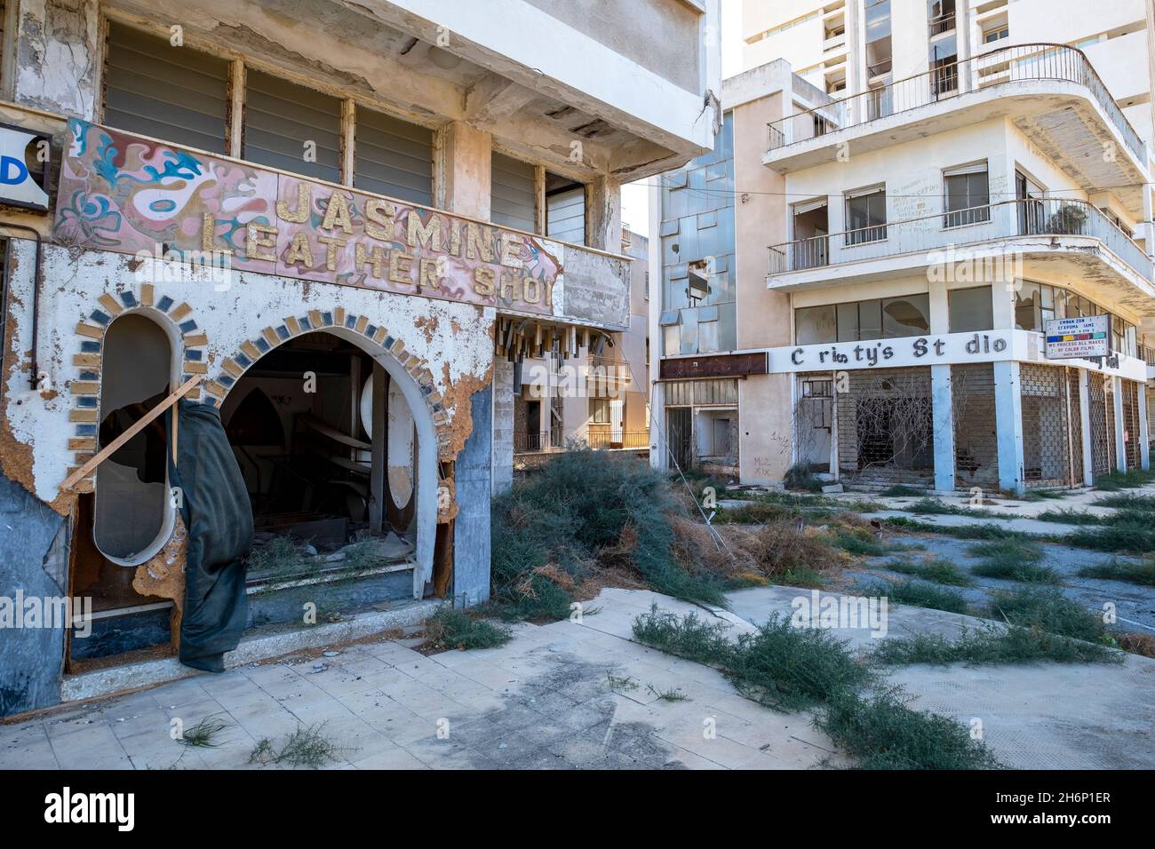 Abandoned city of Varosha, Famagusta, Cyprus had been closed to the ...