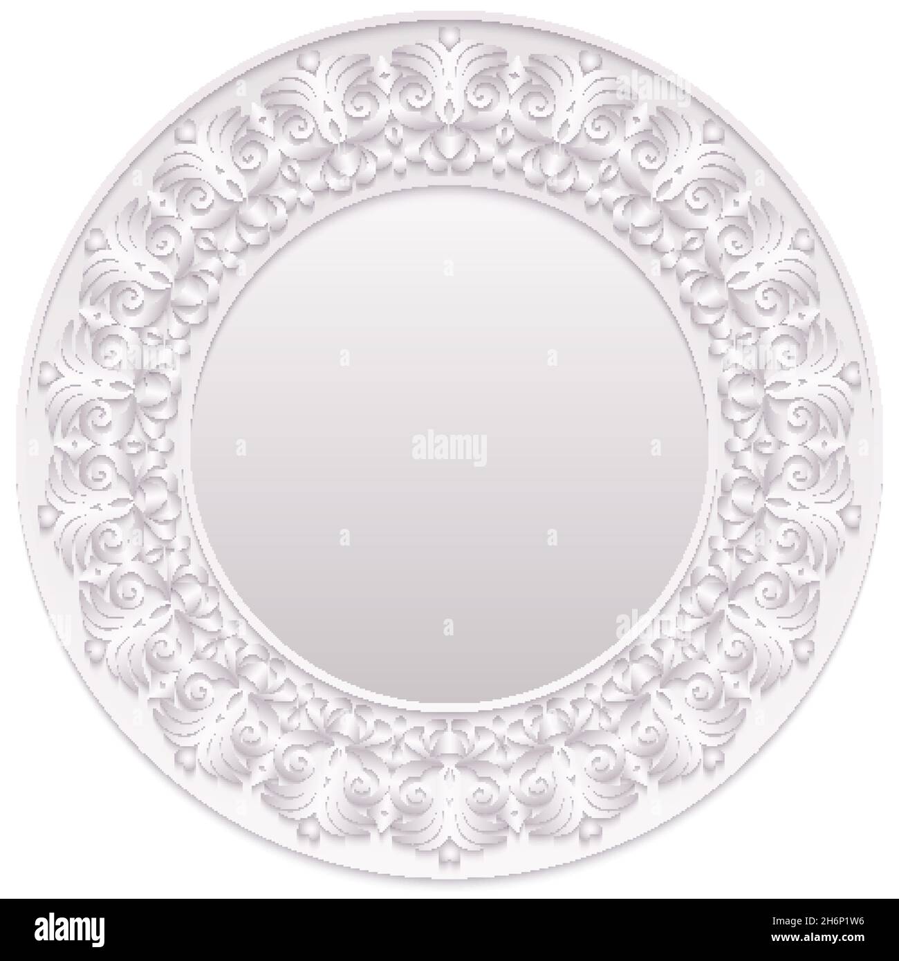 Abstract vector ornamental nature vintage frame. Modern volumetric ...