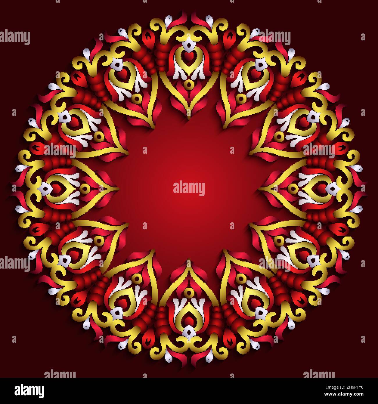 Abstract vector ornamental nature color vintage frame. Modern ...