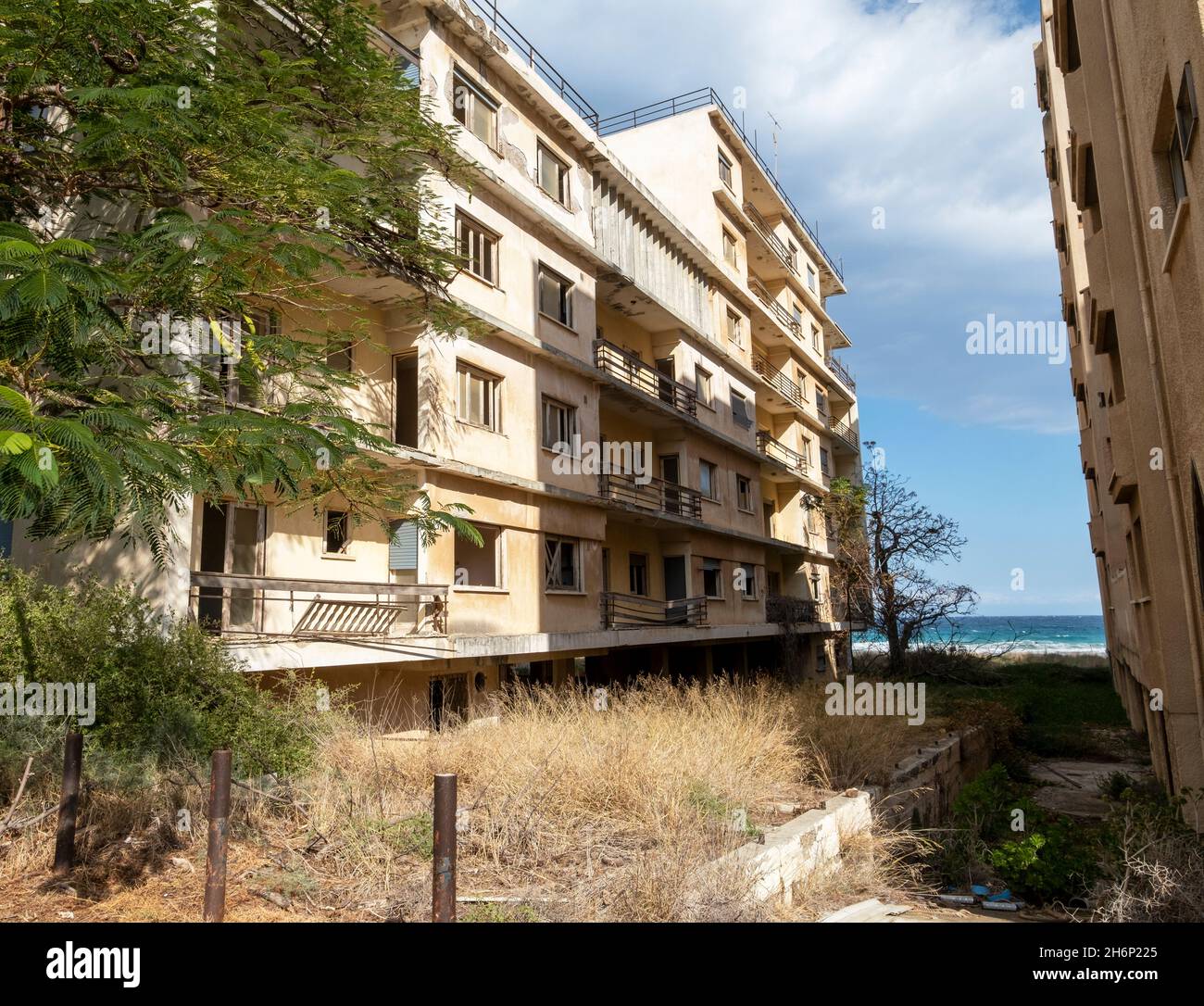 Abandoned city of Varosha, Famagusta, Cyprus had been closed to the ...
