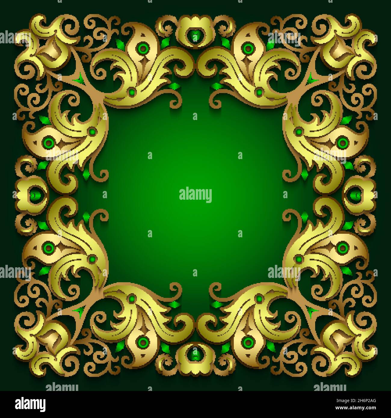 Vector abstract ornamental nature vintage frame. Modern color ...