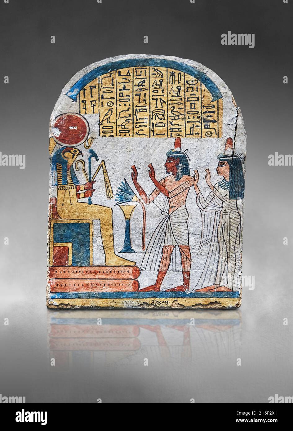 Ancient Egyptian stela of Nakhtefmut, 1390-1352, 18th Dynasty, Thebes ...