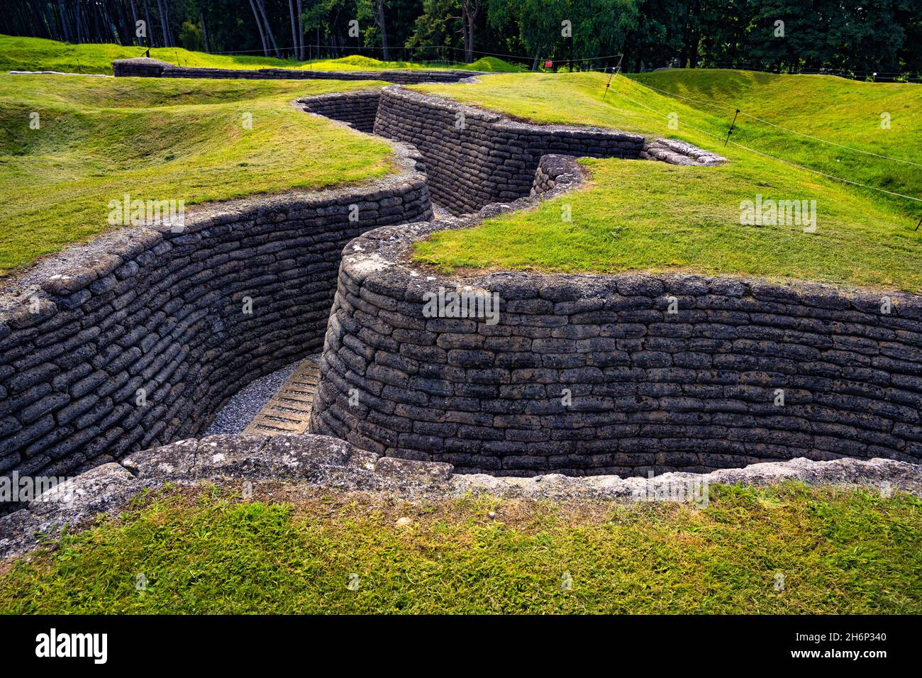 preserved trenches of world war one at the canadian national memorial ...