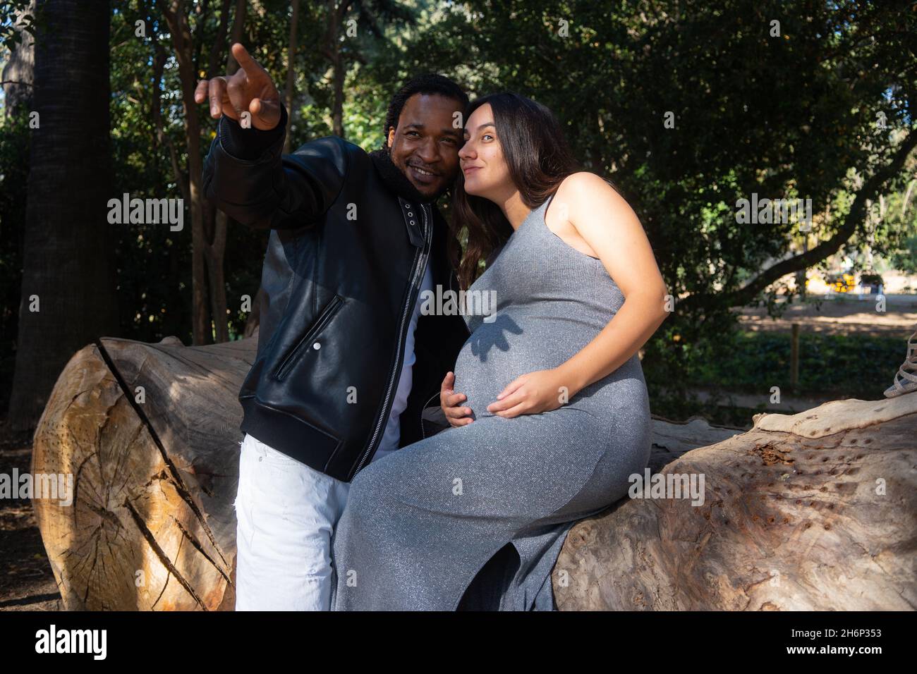 Mixed young couple pregnant hi-res stock photography and images - Alamy