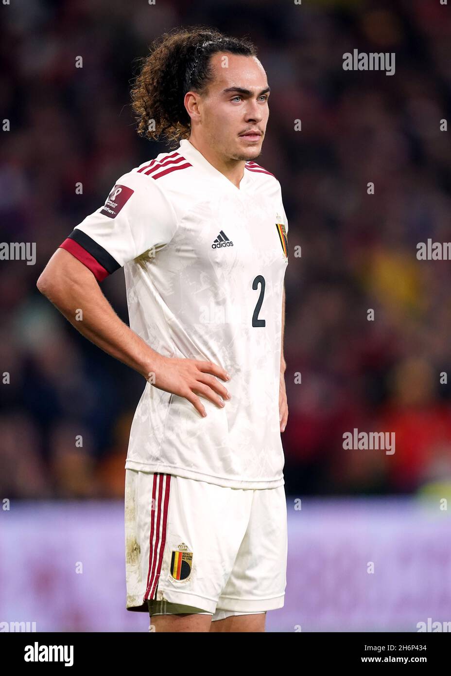 Belgium's Arthur Theate during the FIFA World Cup Qualifying match at ...