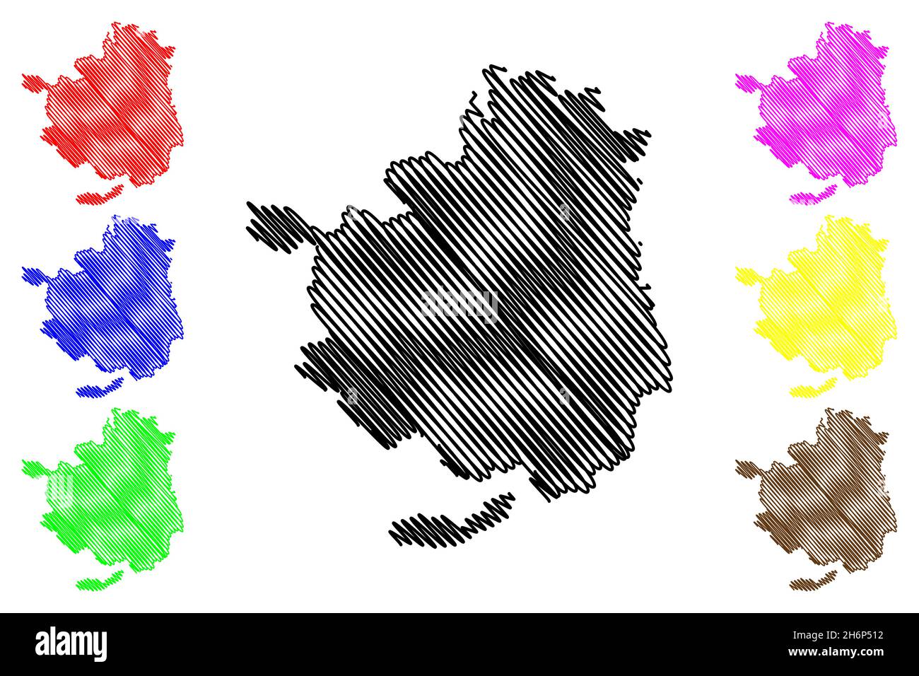 Bastar district (Chhattisgarh State, division, Republic of India) map ...