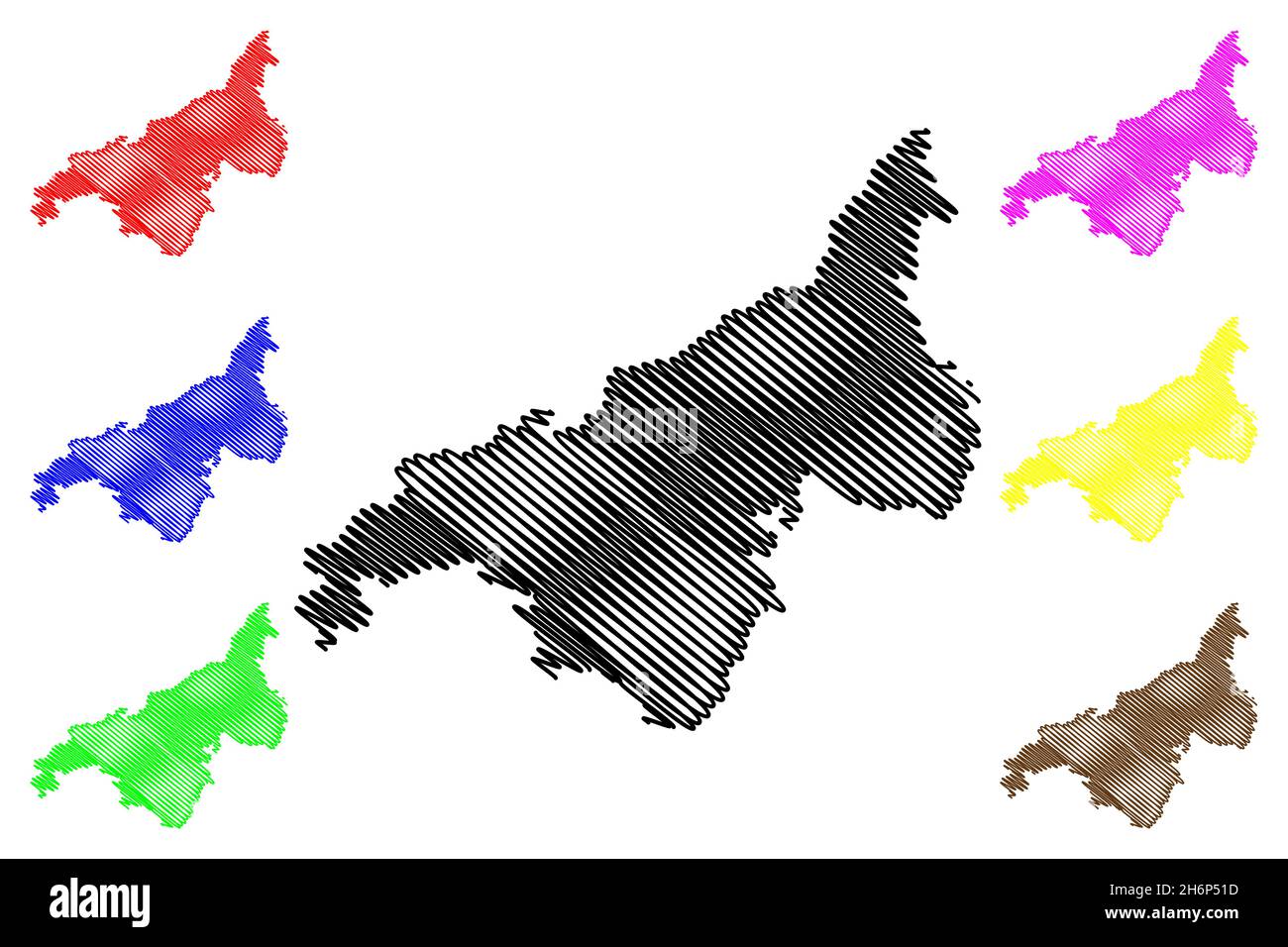 Bellary district (Karnataka State, Republic of India, Gulbarga Division ...