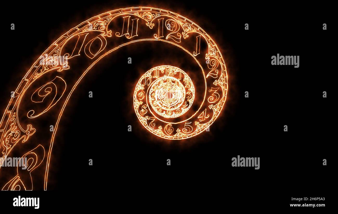 The classic spiral fire dial is endless. 3D rendering Stock Photo - Alamy