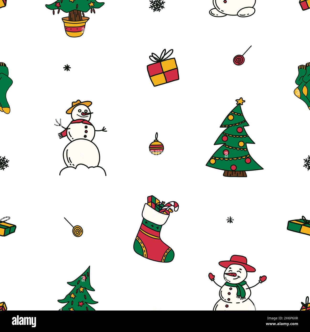 new year drawings icons, large set of festive clip-art graphics ...