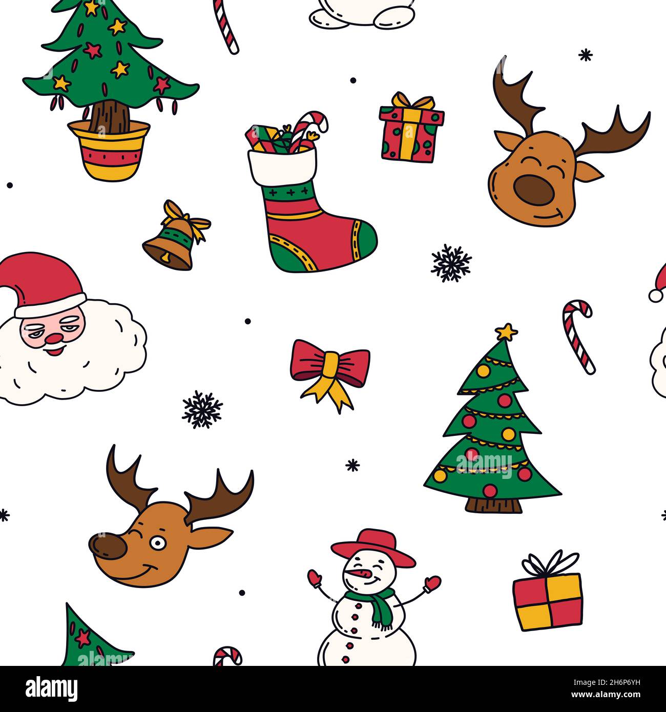 new year drawings icons, large set of festive clip-art graphics ...