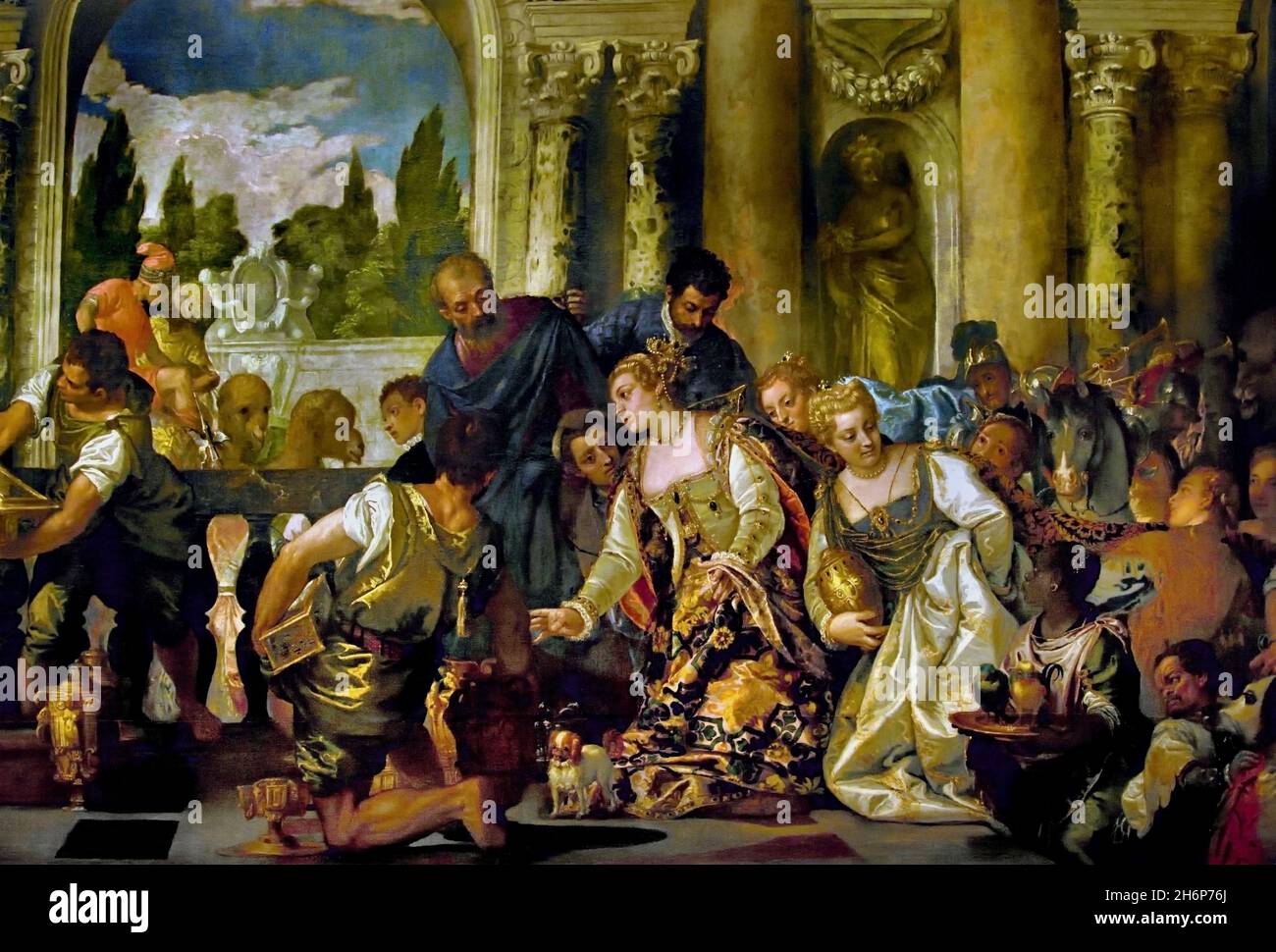 Queen of sheba offers gifts to solomon hi-res stock photography and ...